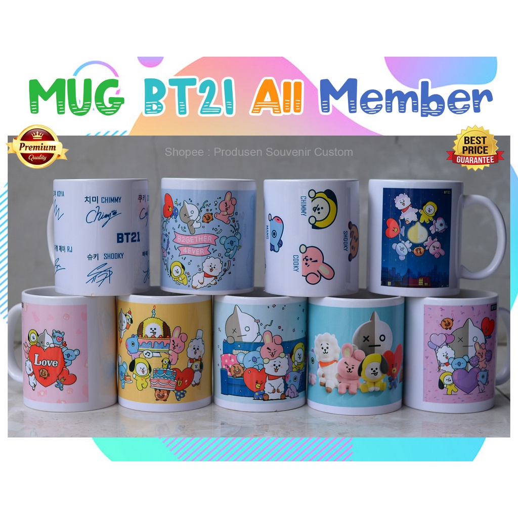 Jual Gelas Mug Digital Printing BT-21 Unofficial | Shopee Indonesia