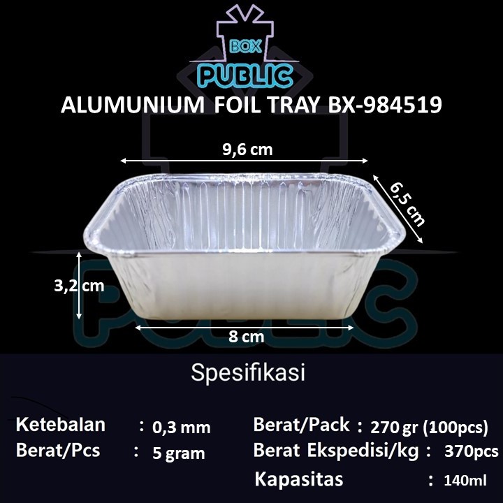 Jual Alumunium foil Tray cup BX 984519 + tutup / Aluminium foil tray cup BX-984519 | Shopee ...