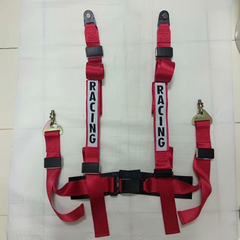 Jual safetybelt seatbelt sabuk pengaman mobil model balap racing 4 ...