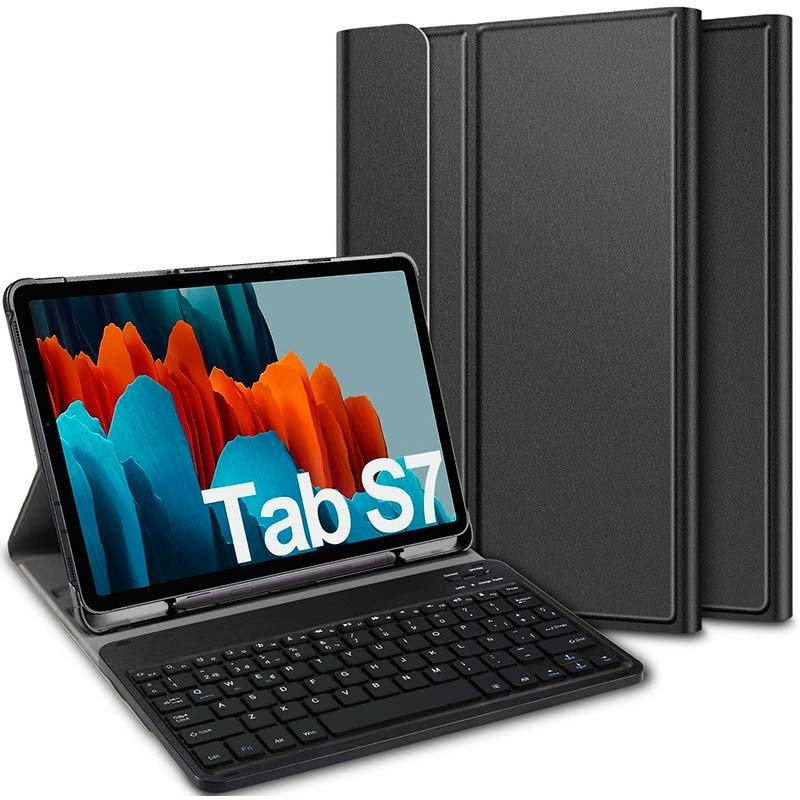 Jual Samsung Tab S7 T870 / T875 Book Cover KEYBOARD Bluetooth Premium ...