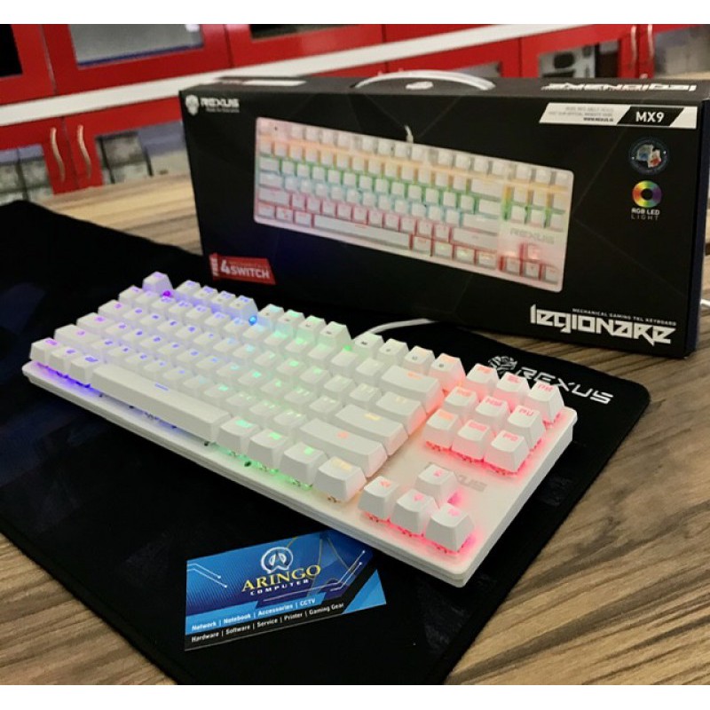 Jual Keyboard Rexus GAMING MECHANICAL RGB MX9 TKL WHITE-BLUE SWITCH ...