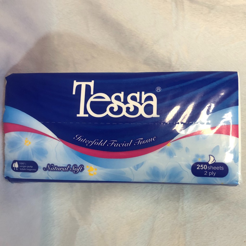 Jual Ready Stock!!! Tisu Wajah Tessa - 250 sheets 2 ply / Natural Soft ...