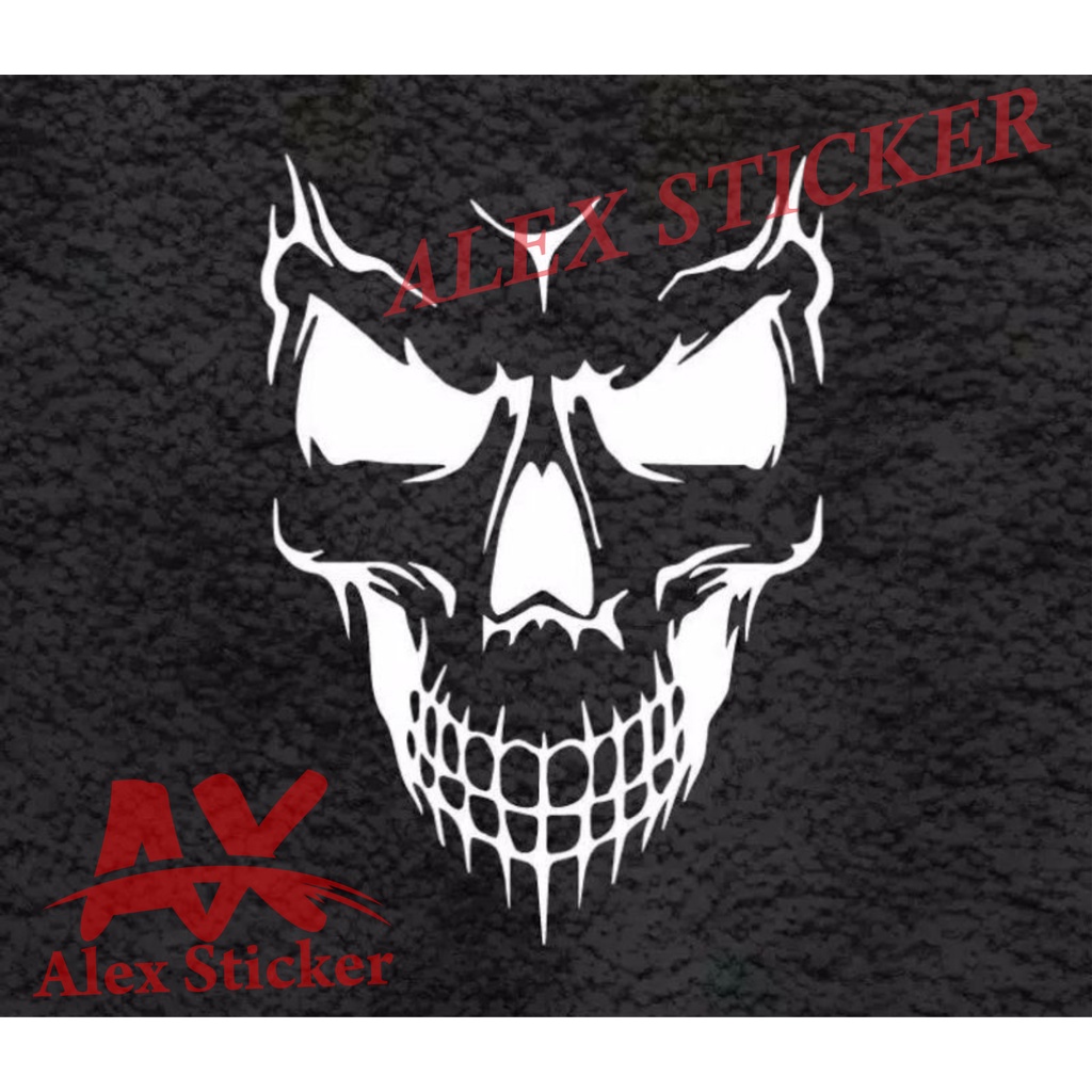 Jual STIKER CUTING STICKER MOBIL KEPALA TENGKORAK KEREN UNIVERSAL ...