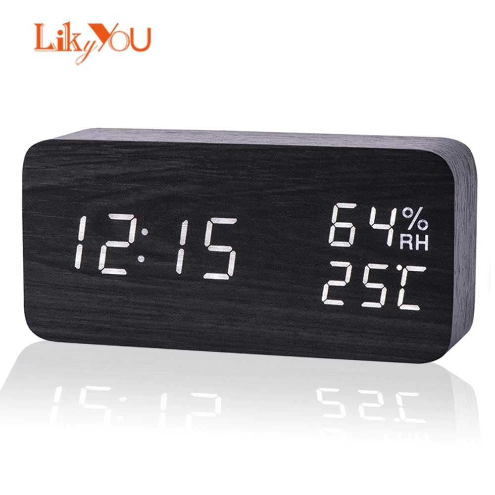 Jual LikyYou Jam Meja Digital LED Clock Temperature Humidity Control ...
