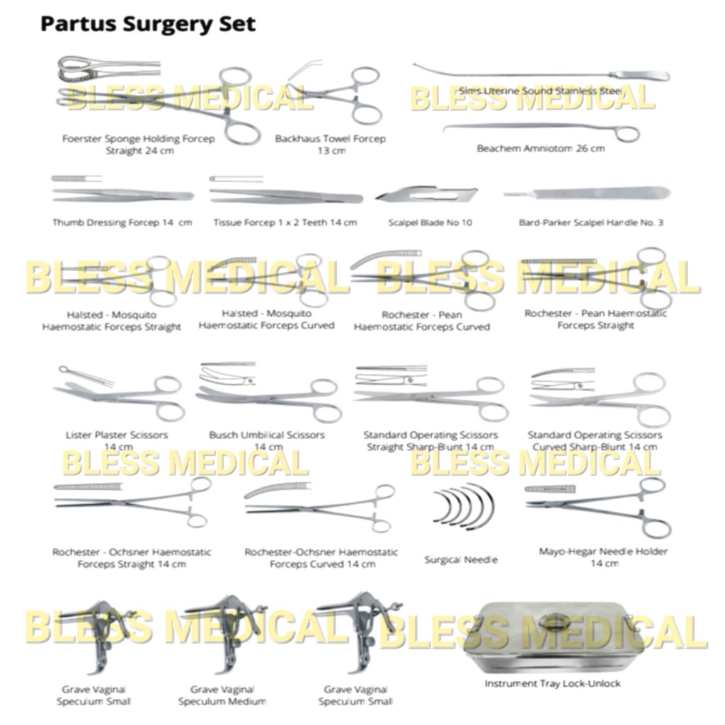 Jual Partus Surgery Set of 24 Original /Set Partus Besar | Shopee Indonesia