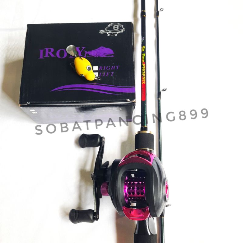Jual joran set casting sudun / su dun phoenix + reel iroly + FREE SOFT FROG + FREE PACKING PIPA ...