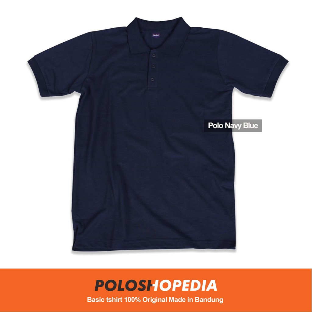 Jual KAOS POLO SHIRT NAVY BLUE POLOS / KAOS KERAH PRIA WANITA LENGAN PENDEK BIRU DONGKER ...