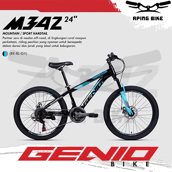 Jual Sepeda Genio M342 24 Sepeda Gunung Genio MTB (60% Rakit) | Shopee Indonesia