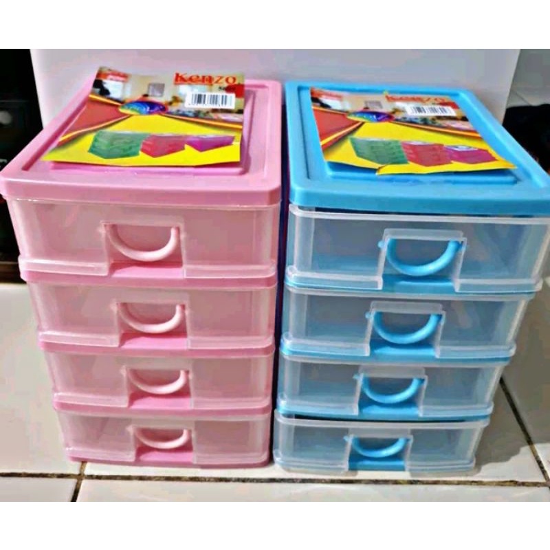 Jual RAK LACI PLASTIK SUSUN 4 RAK KOSMETIK RAK OBAT PERHIASAN RAK LACI ...