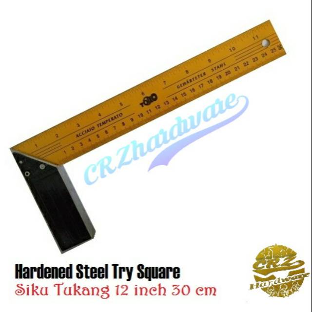 Jual Siku Tukang Penggaris Siku Carpenters Woodworking Construction Ruler Angle Square 30 Cm ...