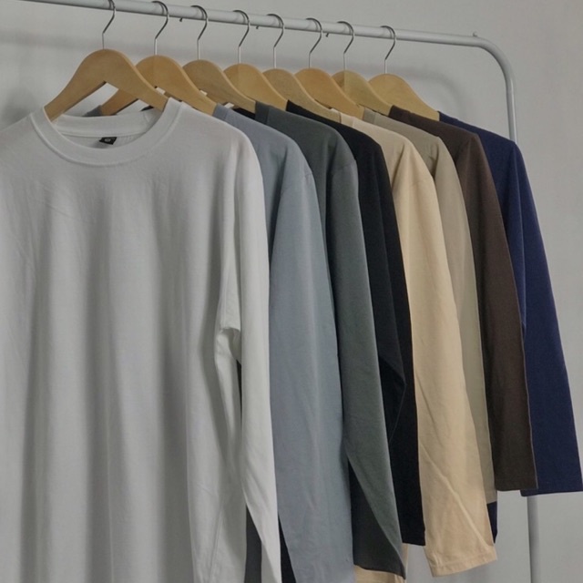 Jual KAOS POLOS PREMIUM COTTON COMBED 30S LENGAN PANJANG PART 2 | Shopee Indonesia