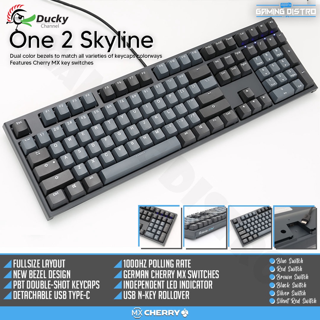 Jual Ducky One 2 Skyline Fullsize Mechanical Keyboard | Shopee Indonesia