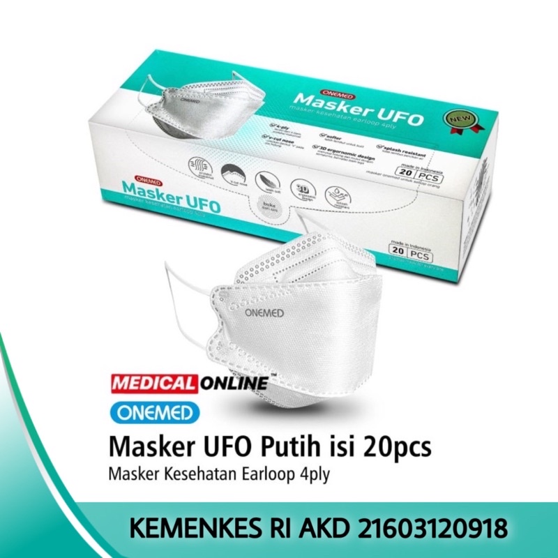 Jual MASKER UFO ONEMED 4 PLY MASKER MEDIS CONVEX MEDICAL ONLINE ...