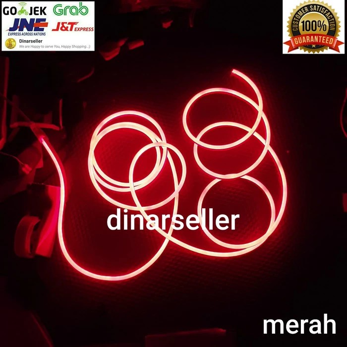 Jual NEON FLEX 25 METER + SOKET 220V LED NEON FLEKSIBEL SELANG SUSU ...