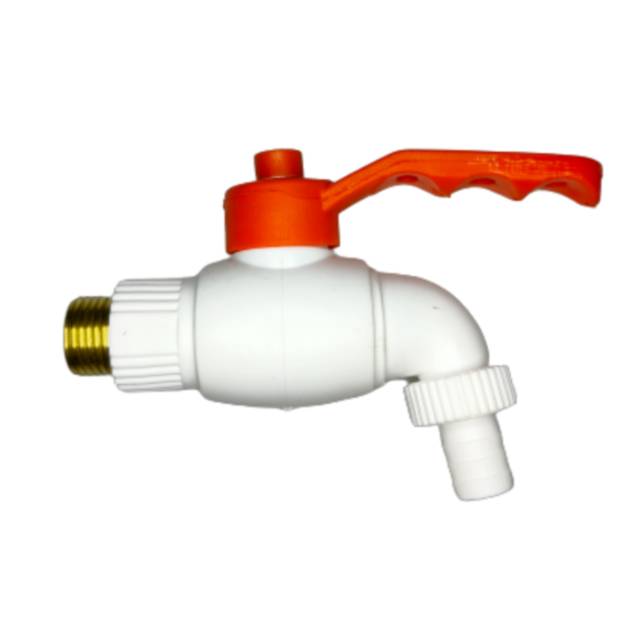 Jual Kran PVC JUMBO drat KUNINGAN Keran Air Tembok Taman 1/2 Inch 3/4 ...