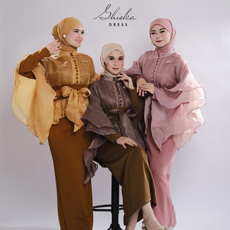 Jual GHISKA DRESS ORGANZA PREMIUM | Shopee Indonesia