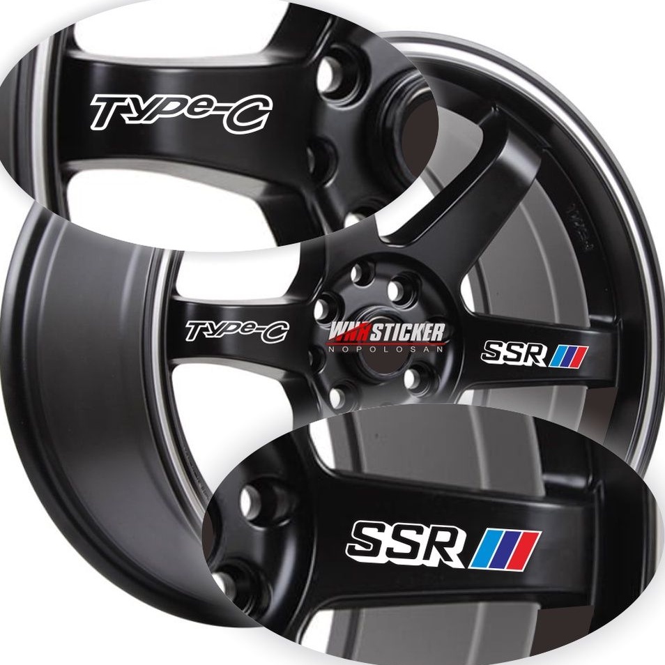 Jual Sticker velg mobil ssr type c 1 set ISI 8 STIKER CUTTING | Shopee ...