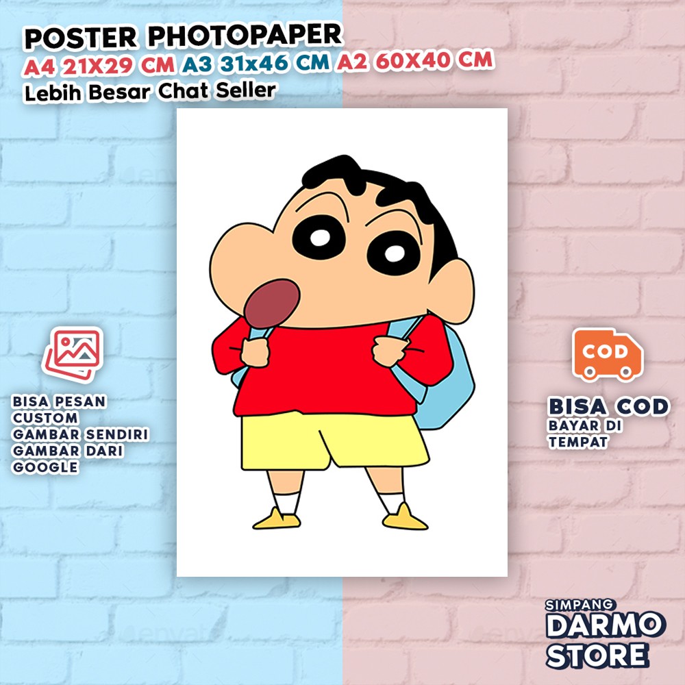 Jual Poster Shinchan Anime Kartun Anak Anak Lucu Jail Wibu Shinnosuke ...