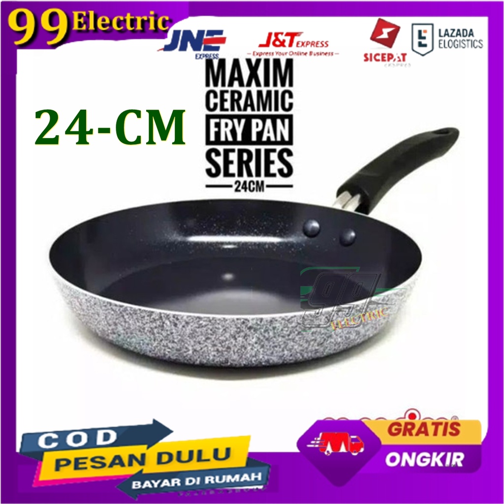 Jual Maxim Neostone Deep Wok 24 CM Wajan Anti Lengket Keramik 24cm | Shopee Indonesia