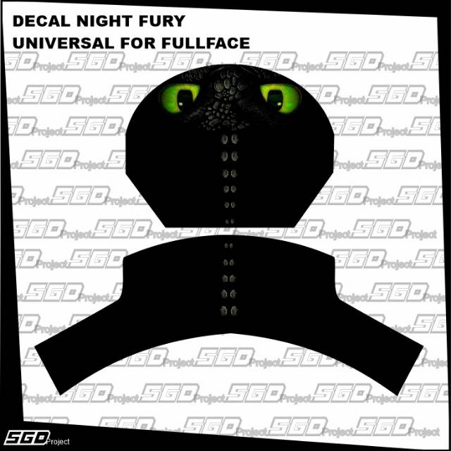 Jual Stiker Decal Helm Motif Night Fury Toothless How to Train Your ...