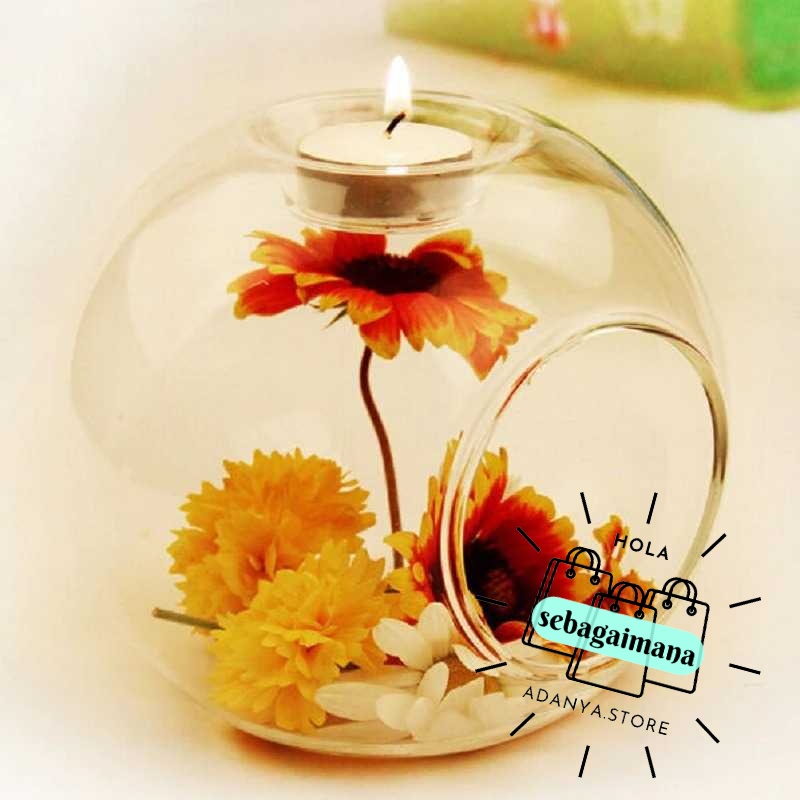 Jual Gelas Lilin Glass Candle Holder Romantic Dinner 10 cm - F001 ...