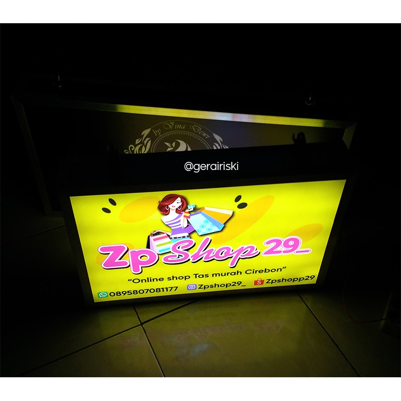 Jual Neon box ukuran 60 cm x 40 cm Akrilik | Shopee Indonesia