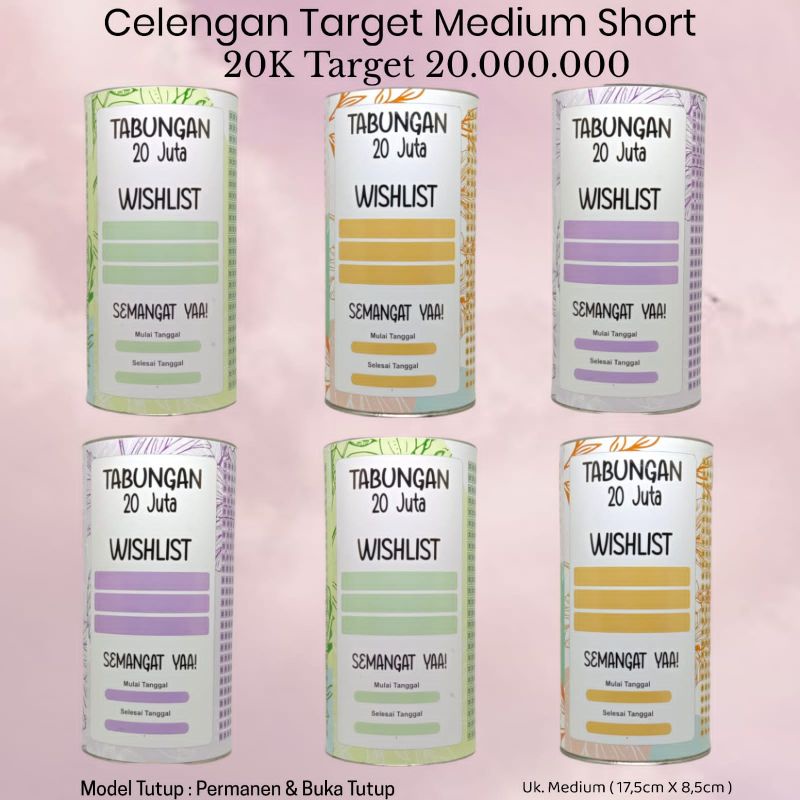 Jual Celengan Target 20k Target 20jt Celengan Viral Tabungan Target ...