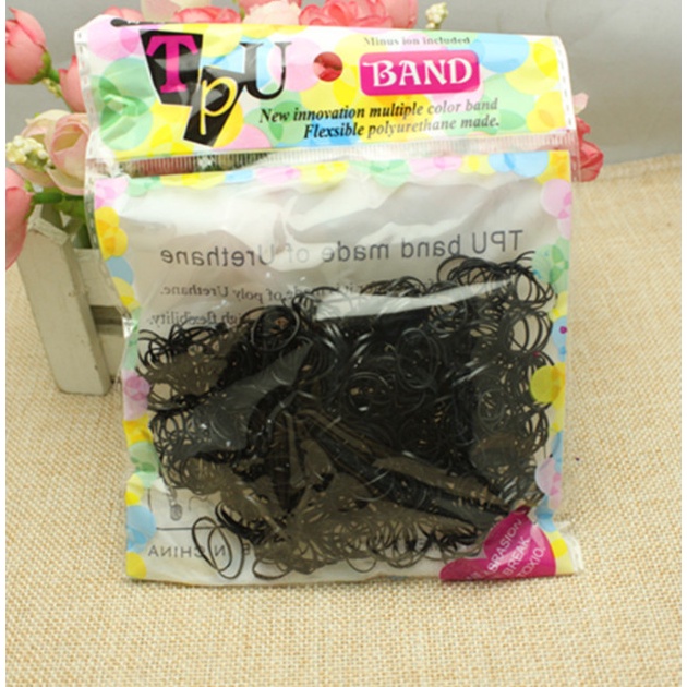 Jual Karet Ikat Rambut Elastis Kecil 100 pcs Hitam / Karet Hitam Ellie ...