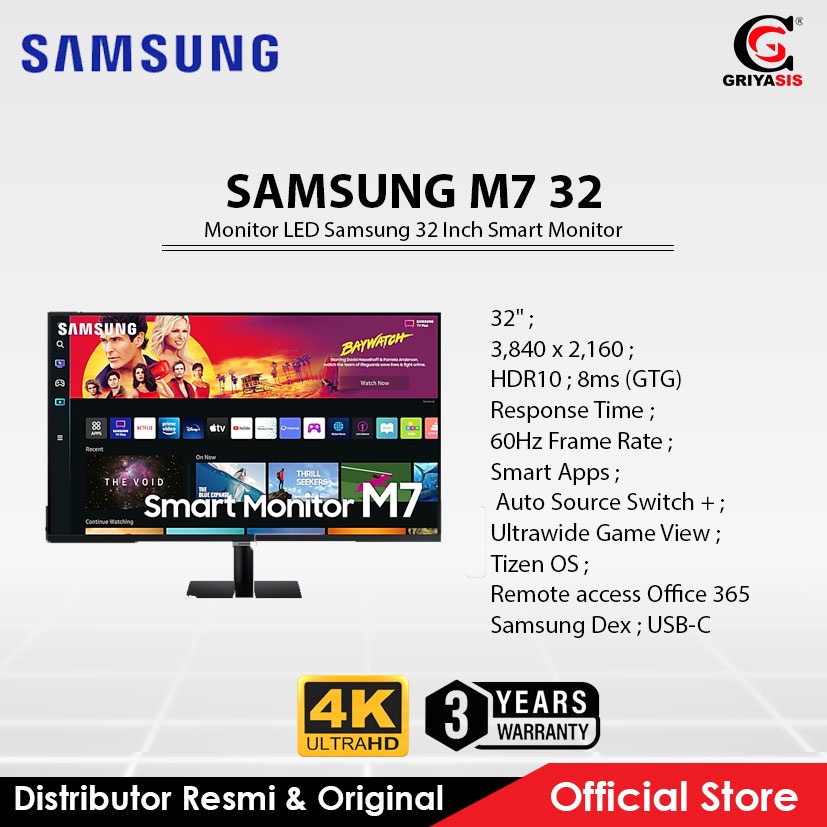 Jual Monitor LED Samsung 32 Inch Smart Monitor M7 32" | Shopee Indonesia