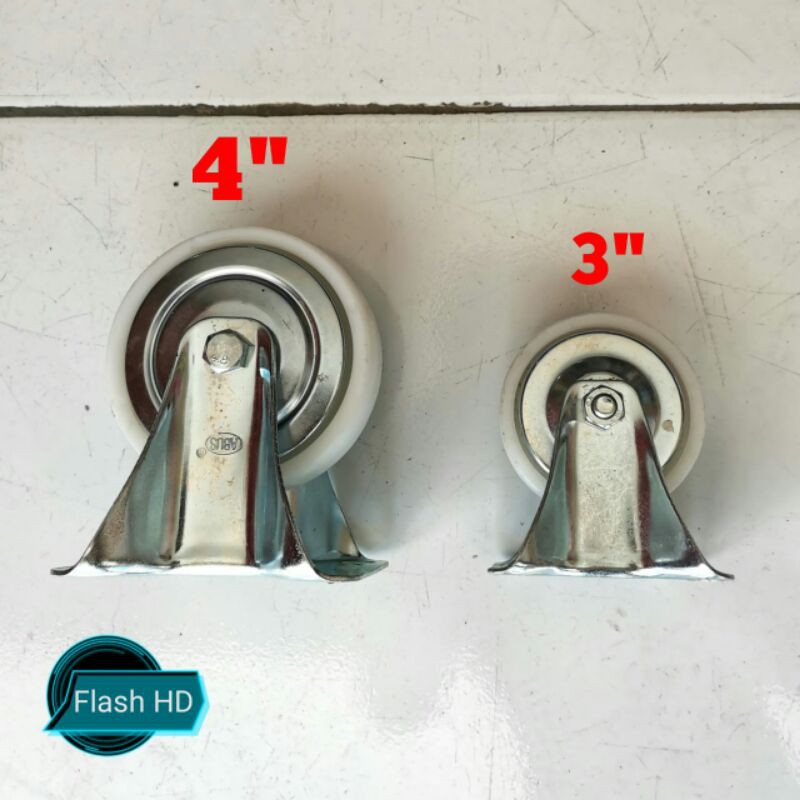 Jual Roda karet Nylon /roda trolley/roda etalase lori plat MATI Varian ...