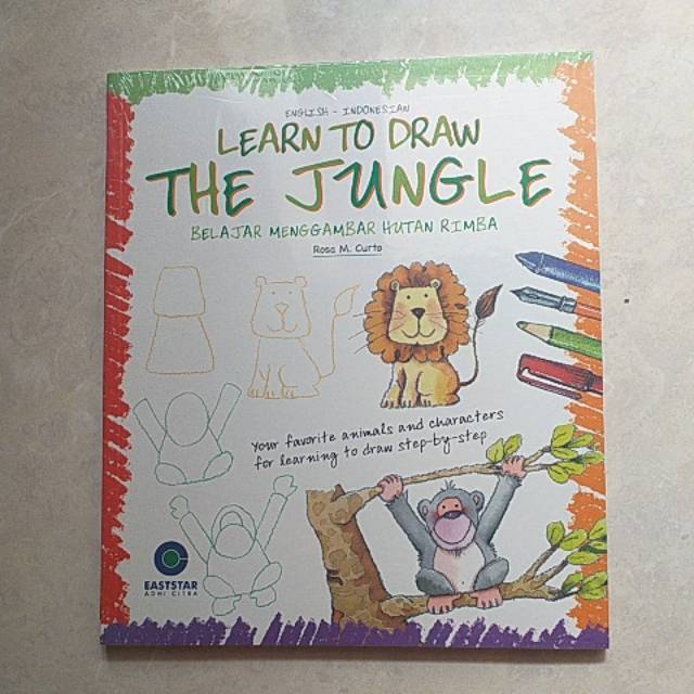 Jual LEARN TO DRAW THE JUNGLE BELAJAR MENGGAMBAR HUTAN RIMBA | Shopee ...