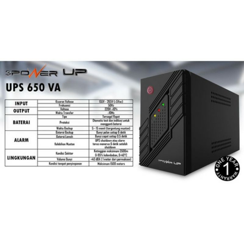 Jual UPS POWER UP 650VA | Shopee Indonesia