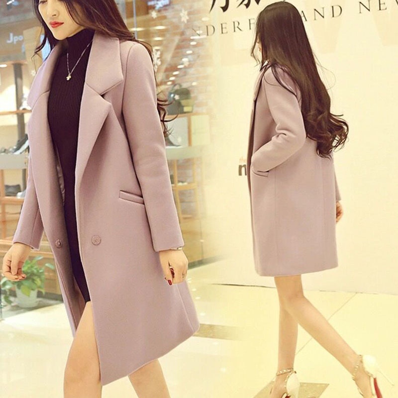 Jual long coat blazer wanita terbaru/jaket panjang wanita /Jaket Korea ...