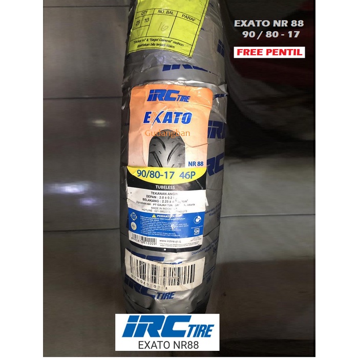Jual IRC 90 80 17 Exato NR88 Tubeless ban luar motor bebek ninja ...