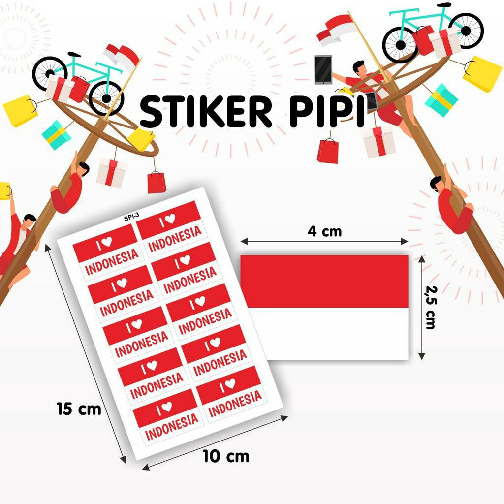 Jual Tempelan Pipi Bendera - Sticker Pipi Merah Putih - indonesia 17 ...