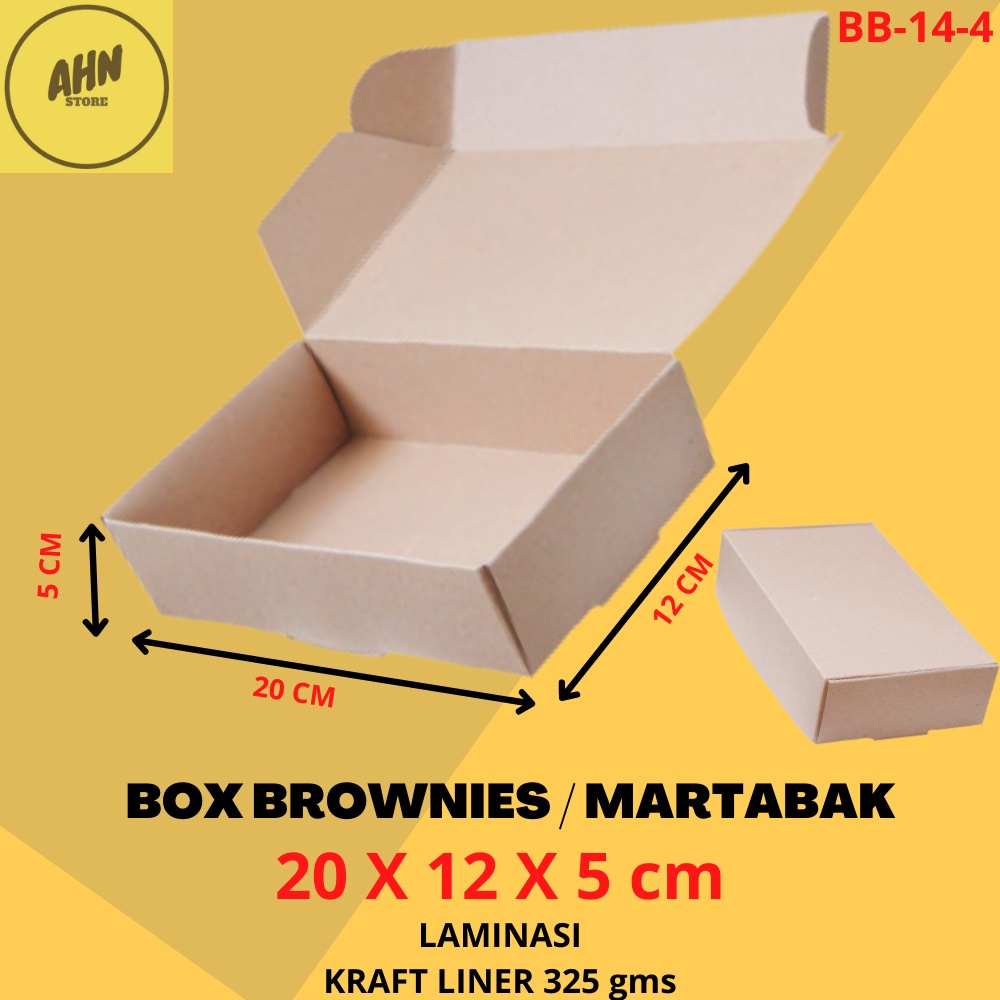 Jual KARDUS BOX BROWNIES KUE / DUS KOTAK BOX BROWNIS BOLU MARTABAK ROTI ...