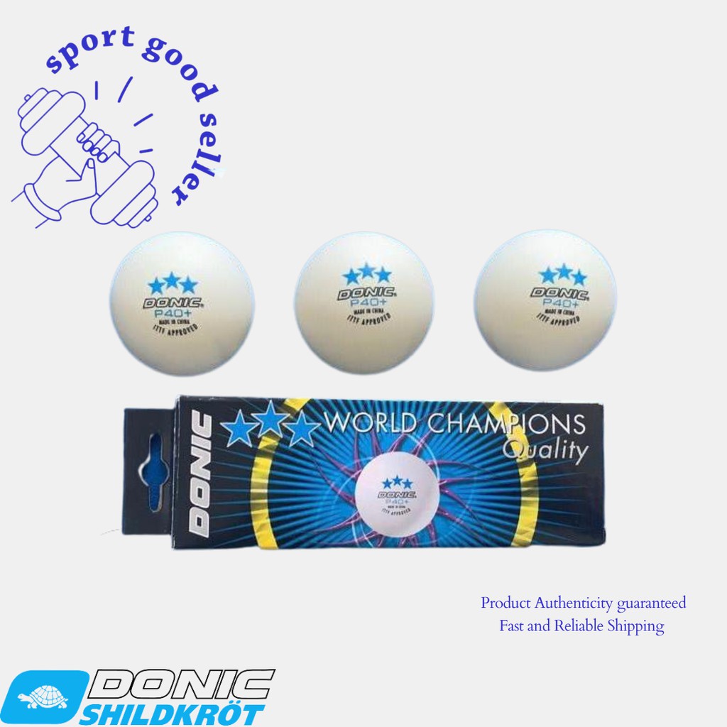 Jual BOLA PINGPONG DONIC P40+ BINTANG 3 ORIGINAL TENIS MEJA | Shopee Indonesia