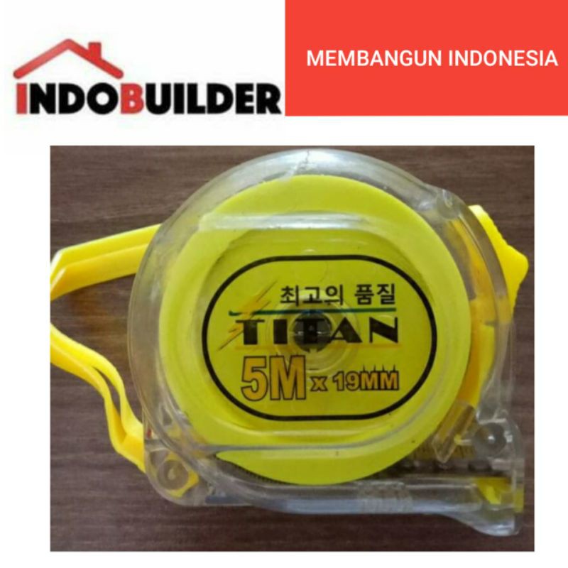 Jual METERAN TRANSPARAN 5 METER X 19 MM TITAN / TRANSPARENT MEASUREMENT ...