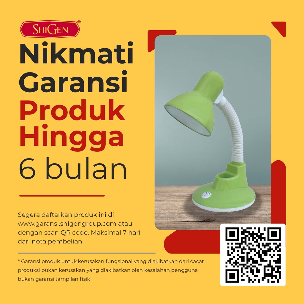 Jual Lampu belajar/ lampu baca/ lampu kerja SHIGEN SG 318 Free Bohlam 9W | Shopee Indonesia