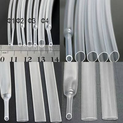 Jual heatshrink tube selang bakar selongsong bakar 40mm transparan 1 ...