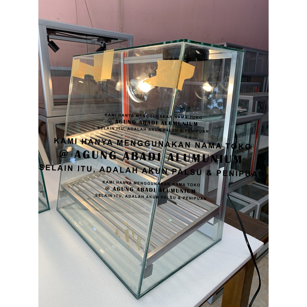 Jual Etalase Showcase Warmer Pemanas Ayam Fried Chicken Frameless ...