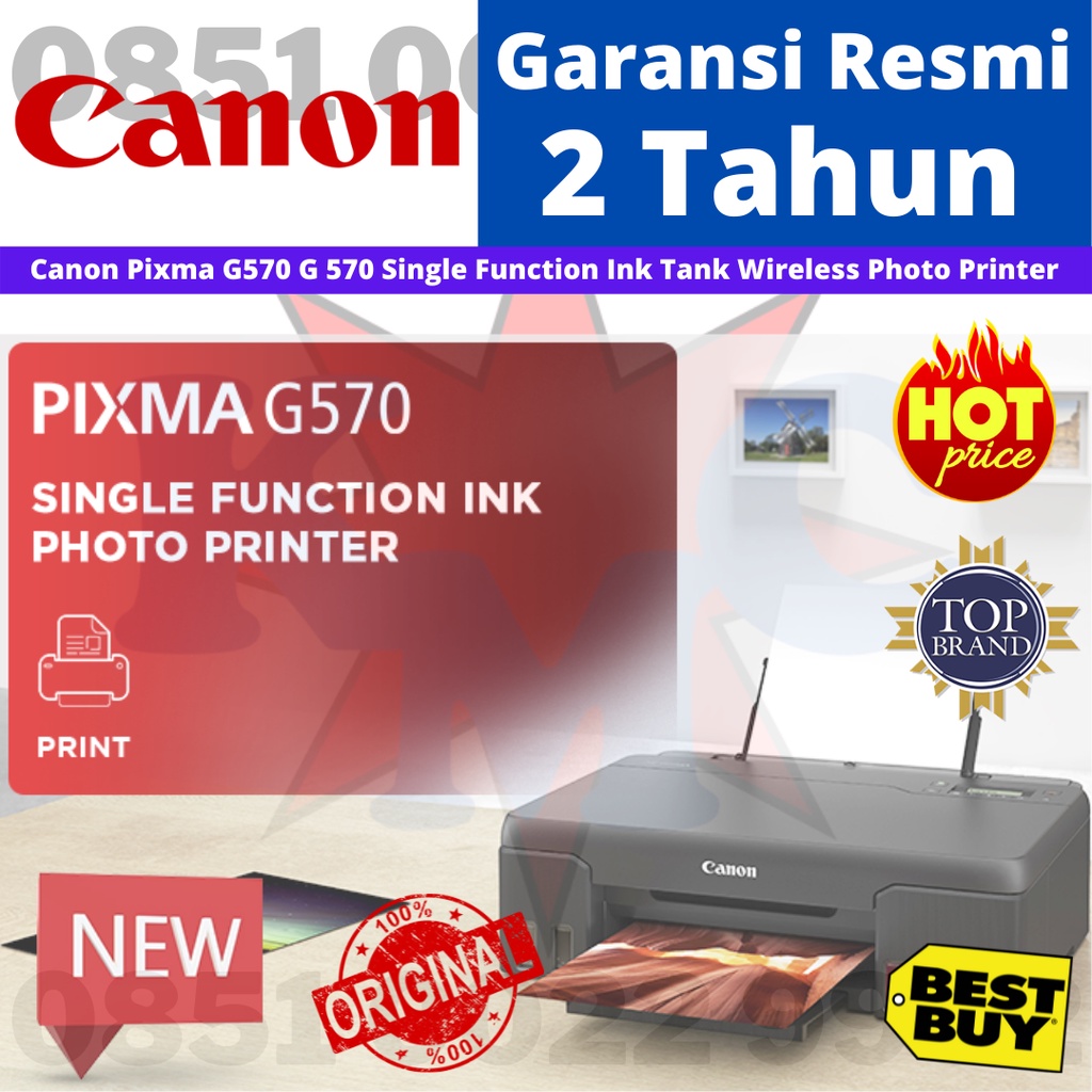 Jual CANON PIXMA G570 G 570 SINGLE FUNCTION INK TANK WIRELESS PHOTO ...