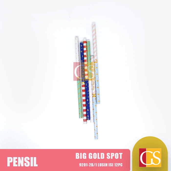 Jual PENSIL BIG 2B GOLD SPOT (1PCS) | Shopee Indonesia