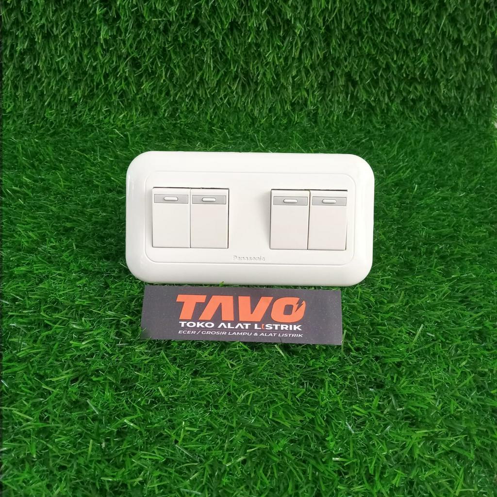 Jual Panasonic Saklar Seri Double 2 gang 4 Saklar Kecil Tanam IB ...