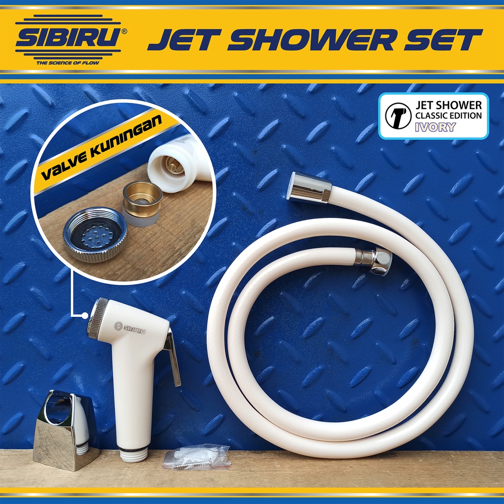 Jual Jet Shower Set Bidet Head Cebok Semprotan Toilet Closet WC - IVORY ...