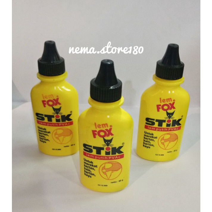 Jual LEM FOX STICK PUTIH PVAC 60 GRAM/LEM UNTUK KERTAS, KAIN, KARTON ...