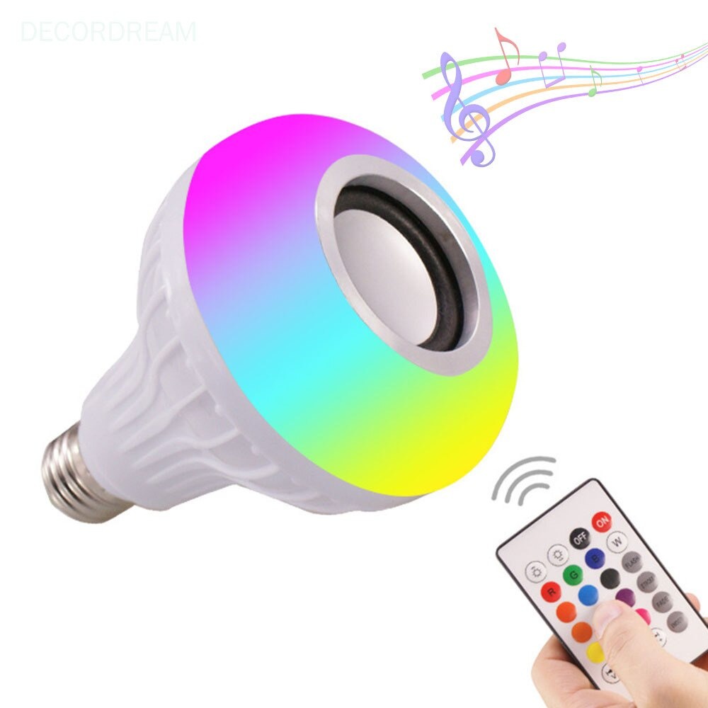 Jual LAMPU LED RGB E27 12W DENGAN BLUETOOTH SPEAKER LAMPU LED E27 12 W ...