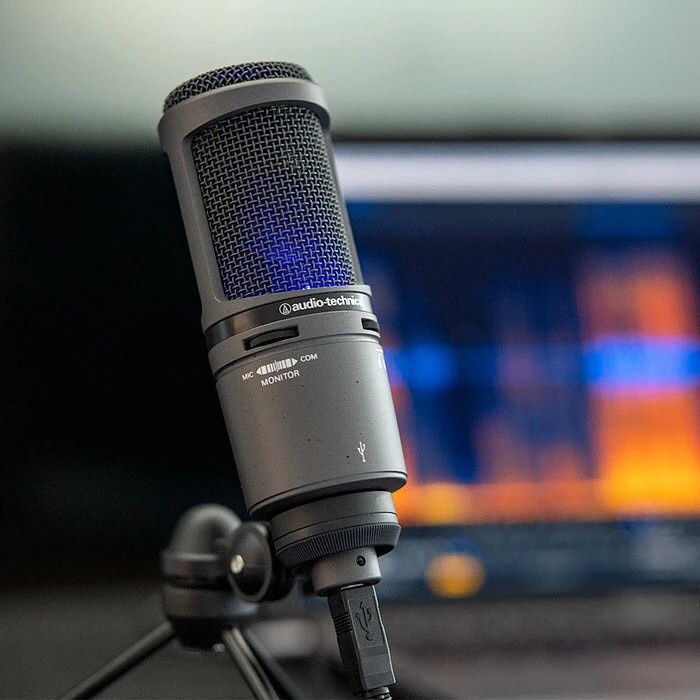 Jual POM Mic Condenser Audio Technica AT2020 USB+ Mik Microphone Studio ...