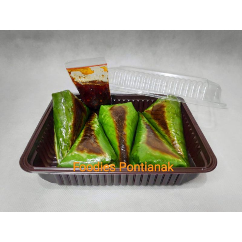 Jual Pengkang/Lemper Isi Serundeng Ebi (Termasuk Sambal) per pack isi 5 ...