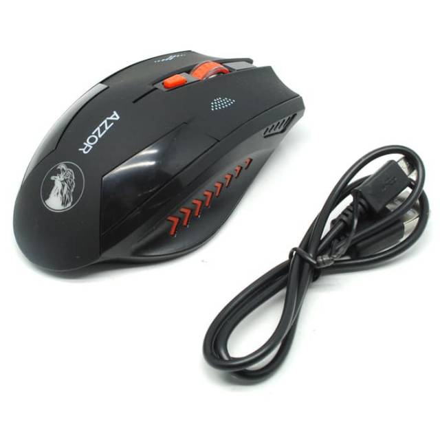 Jual Azzor Mouse Gaming Wireless Rechargeable USB 2400DPI 2,4G | Shopee Indonesia